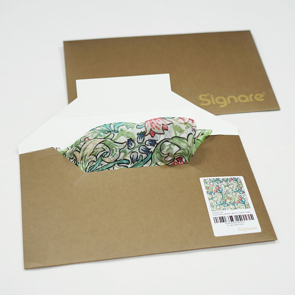 Pure Silk Scarf - William Morris Golden Lily | Signare Tapestry
