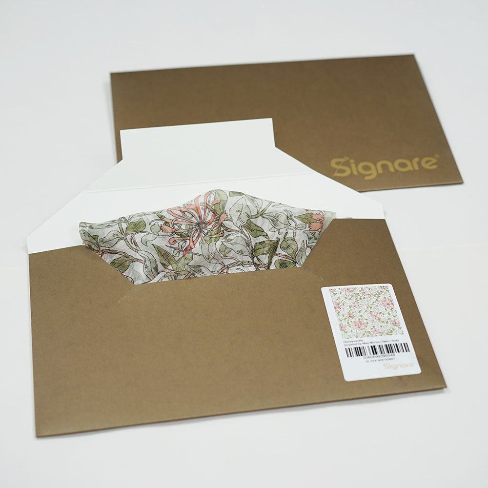 Pure Silk Scarf - May Morris Honeysuckle | Signare Tapestry