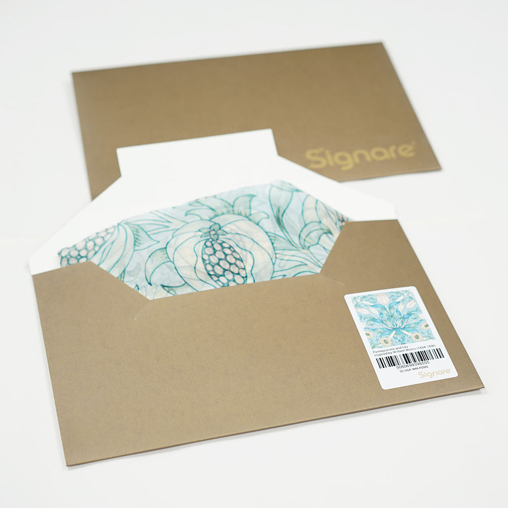 Pure Silk Scarf - William Morris Pomegranate & Lily | Signare Tapestry