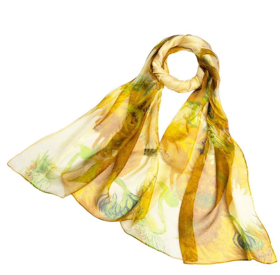 Pure Silk Scarf - Van Gogh Sunflower | Signare Tapestry