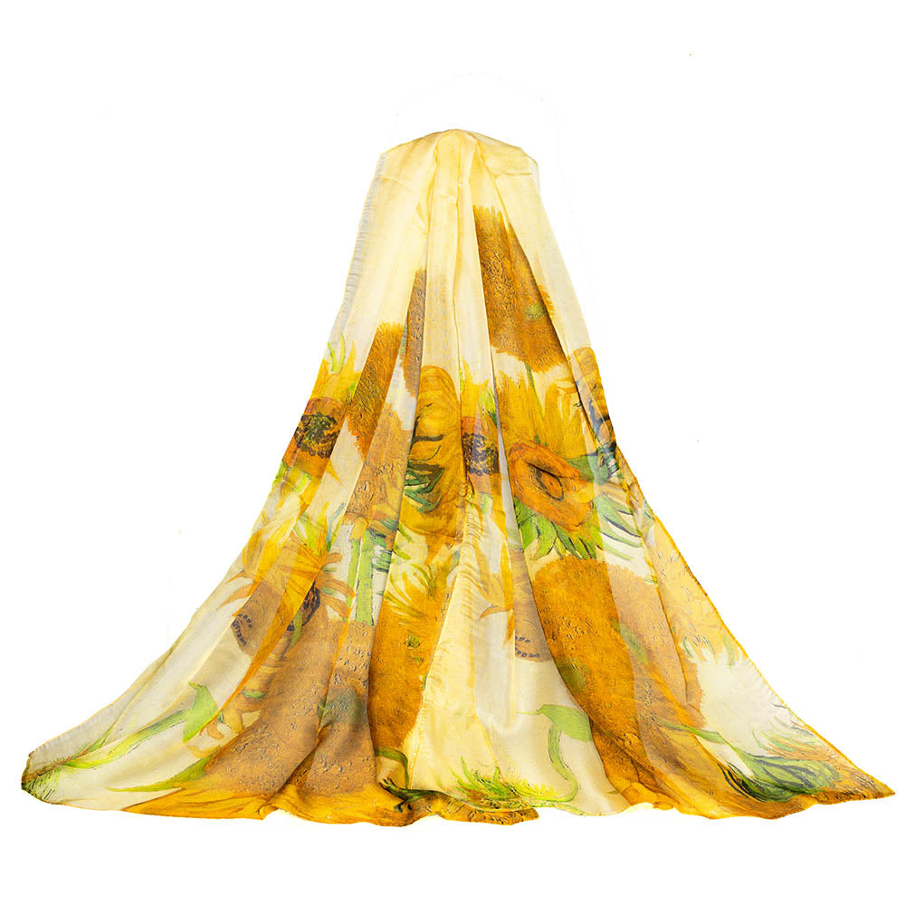 Pure Silk Scarf - Van Gogh Sunflower | Signare Tapestry