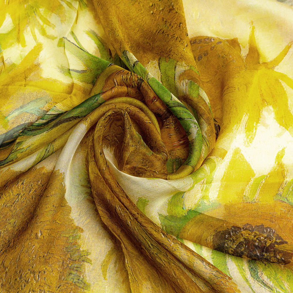 Pure Silk Scarf - Van Gogh Sunflower | Signare Tapestry