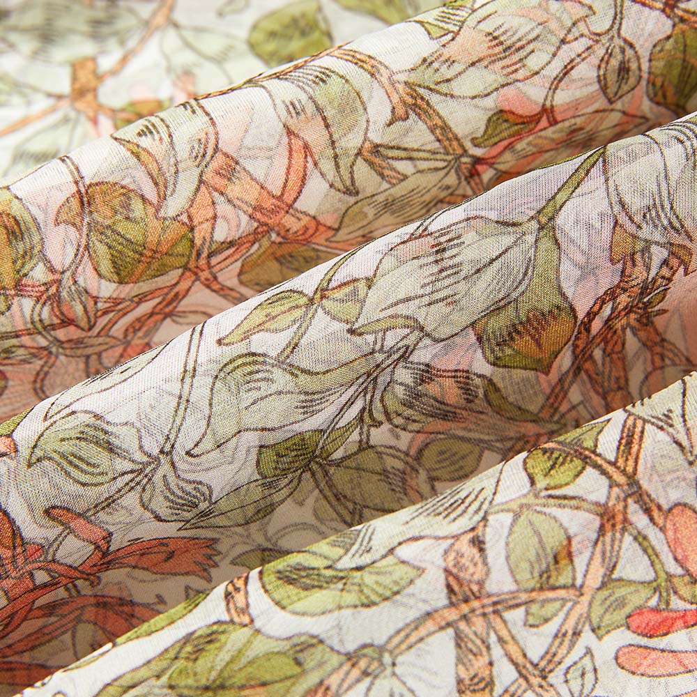 Pure Silk Scarf - May Morris Honeysuckle | Signare Tapestry