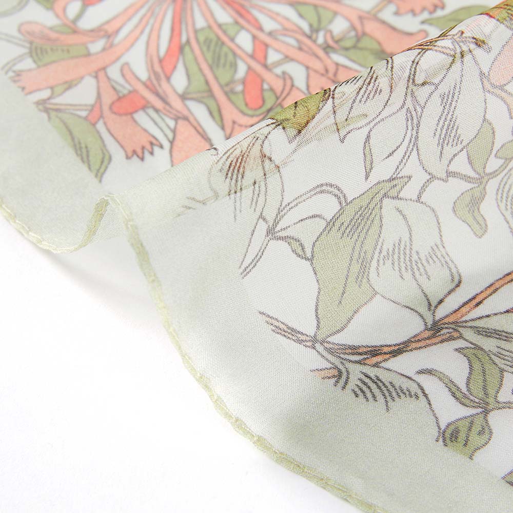 Pure Silk Scarf - May Morris Honeysuckle | Signare Tapestry