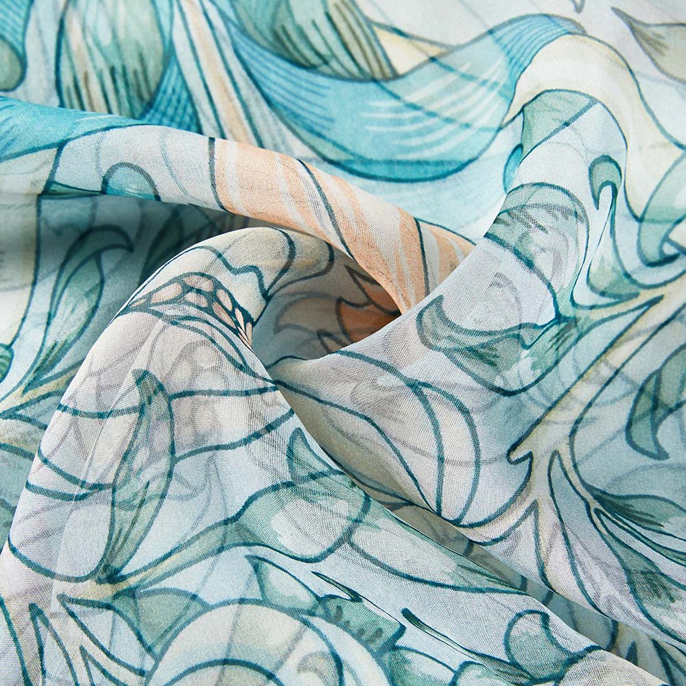 Pure Silk Scarf - William Morris Pomegranate & Lily | Signare Tapestry